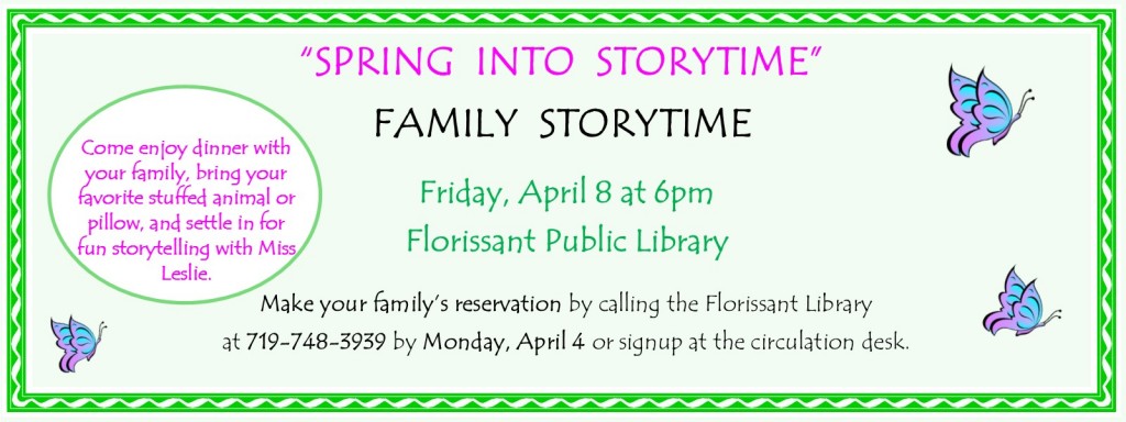 Spring into Storytime Banner – Rampart Library District
